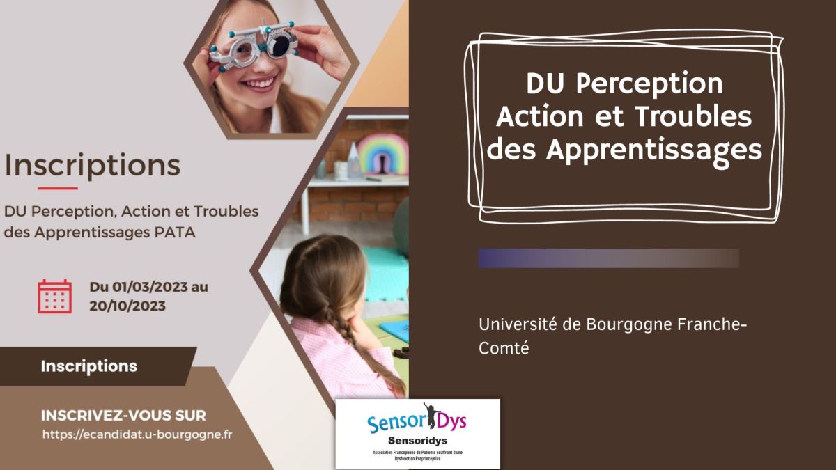 DU Perception Action et Troubles des Apprentissages / 2023 – SensoriDys